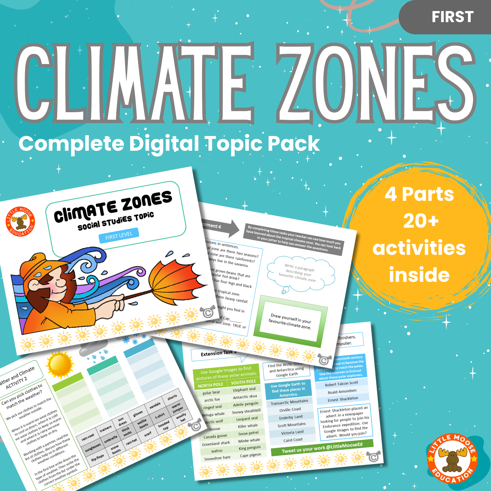 Climate Zones - Digital Topic Pack | Little Moose Education