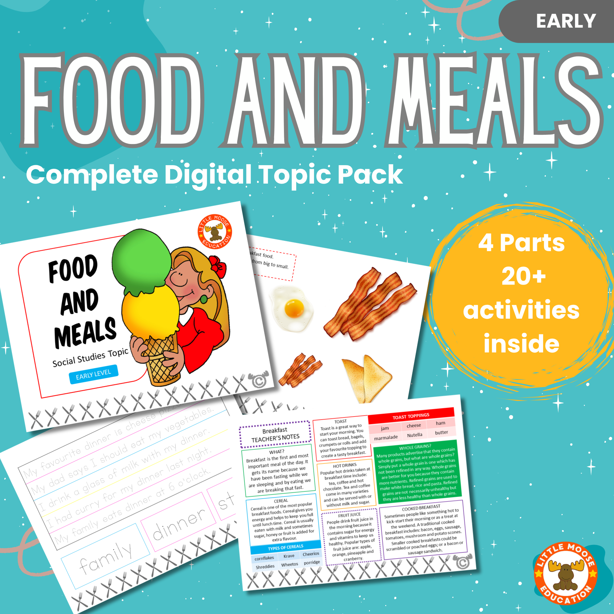 Food and Meals - Digital Topic Pack | Little Moose Education