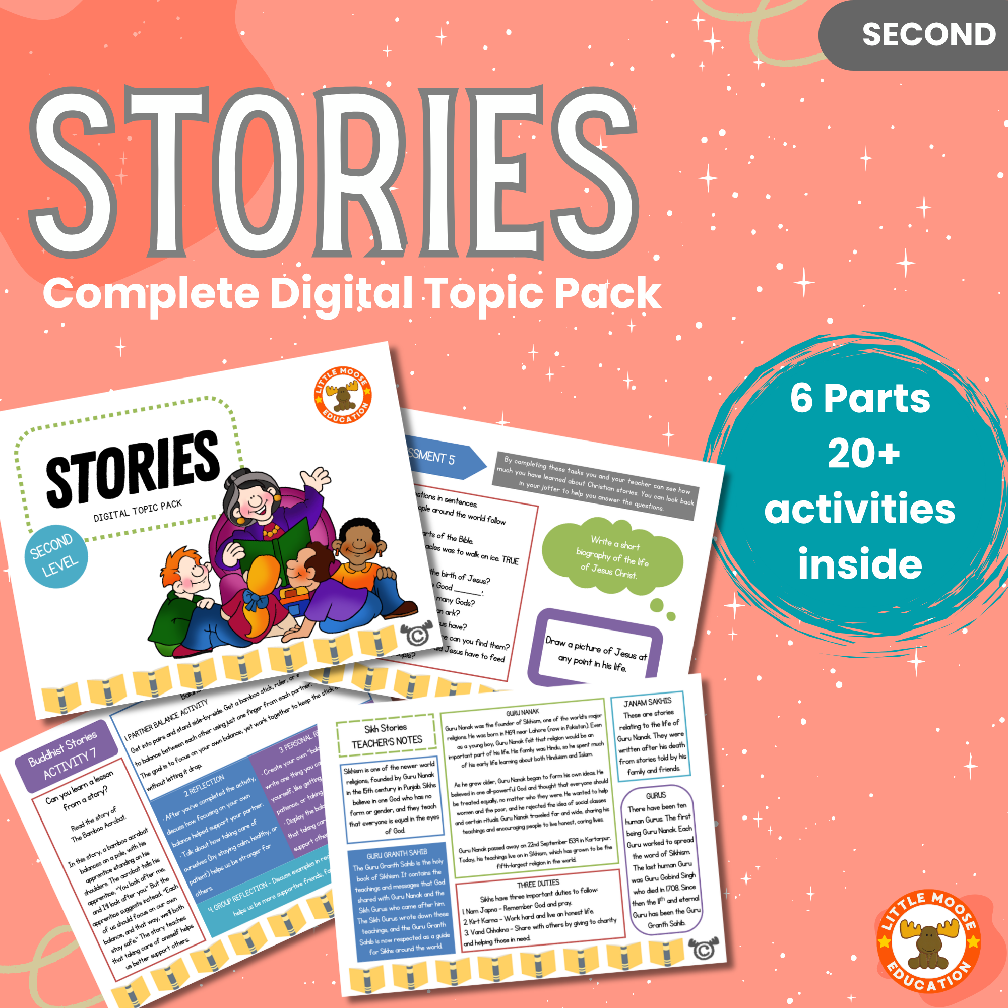 Stories - Digital Topic Pack | Little Moose Education