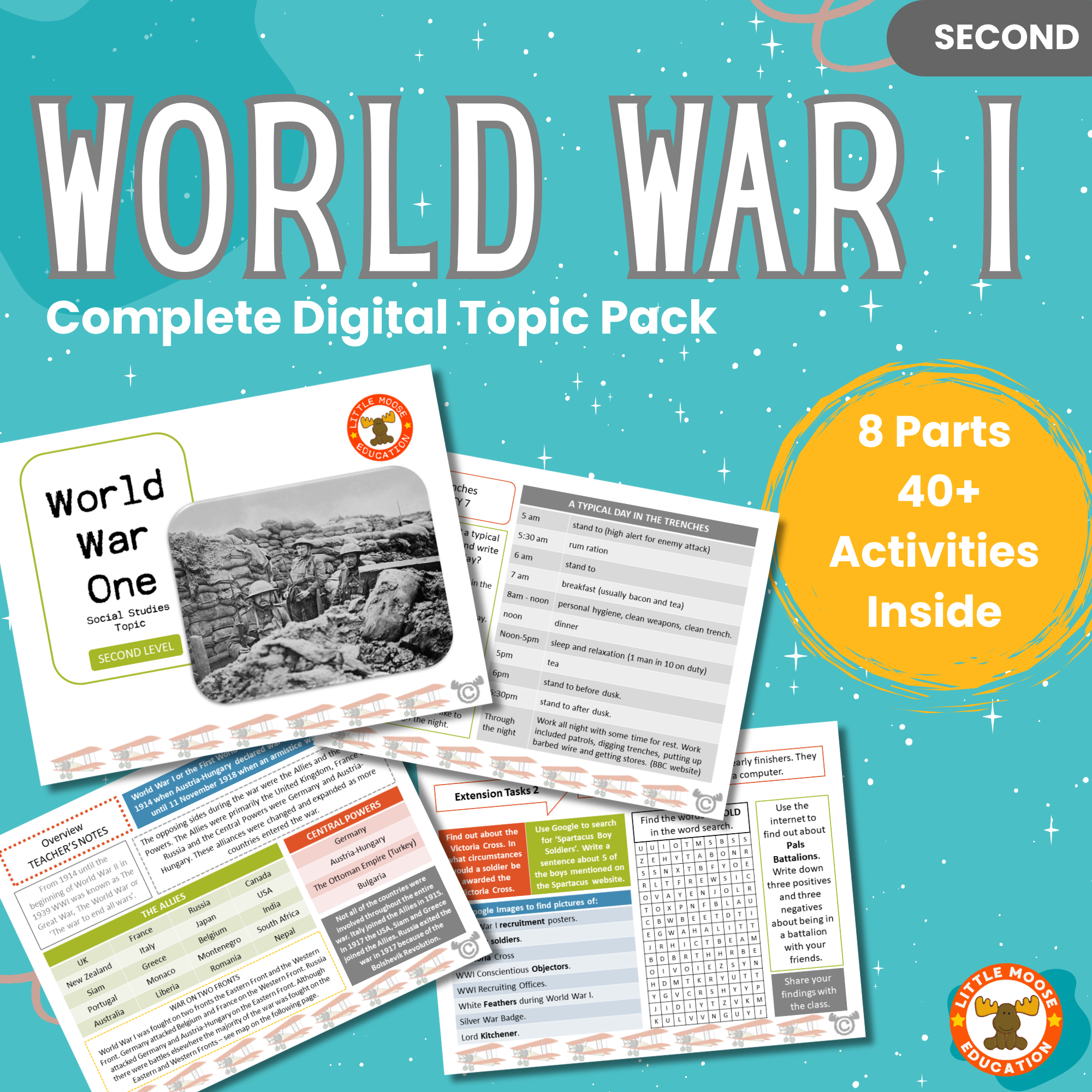World War One - Digital Topic Pack | Little Moose Education