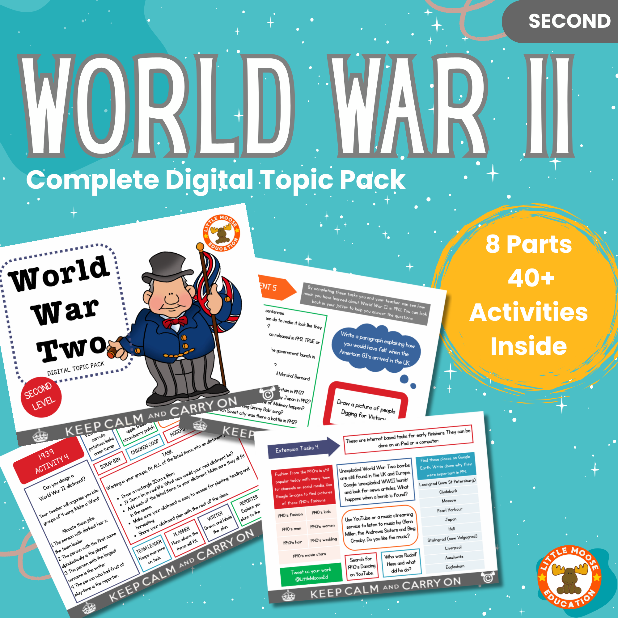 World War Two - Digital Topic Pack | Little Moose Education